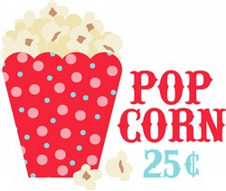 Popcorn 25 Cents print art print art at EmbroideryDesigns.com ...