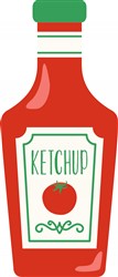 Ketchup Bottle print art print art at EmbroideryDesigns.com ...