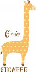 G For Giraffe print art print art at EmbroideryDesigns.com ...