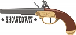 Showdown Gun print art print art at EmbroideryDesigns.com ...