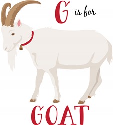 G For Goat print art print art at EmbroideryDesigns.com ...