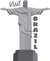 Visit Brazil Statue print art print art at EmbroideryDesigns.com ...