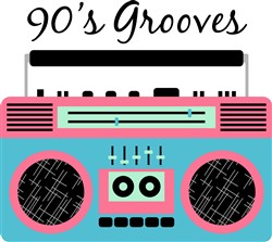 90s Boom Box print art print art at EmbroideryDesigns.com ...