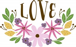 Love Floral Border print art print art at EmbroideryDesigns.com ...