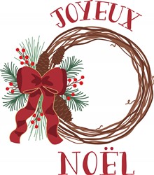 Joyeux Noel print art print art at EmbroideryDesigns.com ...
