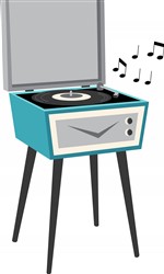 Record Player print art print art at EmbroideryDesigns.com ...