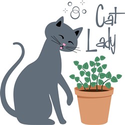 Cat Lady print art print art at EmbroideryDesigns.com ...