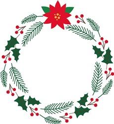 Christmas Wreath print art print art at EmbroideryDesigns.com ...
