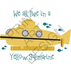 A Yellow Submarine print art print art at EmbroideryDesigns.com ...