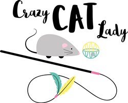 Crazy Cat Lady print art print art at EmbroideryDesigns.com ...