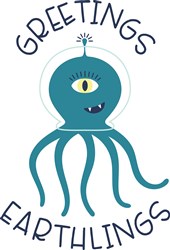 Greetings Earthlings print art print art at EmbroideryDesigns.com ...