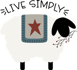 Live Simply print art print art at EmbroideryDesigns.com ...