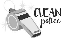 Clean Police Whistle print art print art at EmbroideryDesigns.com ...