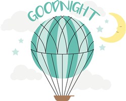 Goodnight Hot Air Balloon print art print art at EmbroideryDesigns.com ...