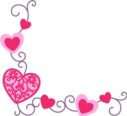 Heart Corner print art print art at EmbroideryDesigns.com ...