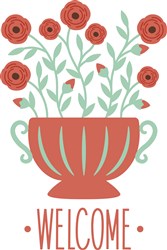 Welcome Roses print art print art at EmbroideryDesigns.com ...