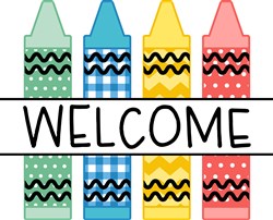 Welcome Crayons print art print art at EmbroideryDesigns.com ...