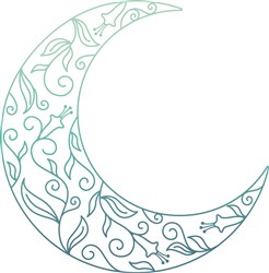 Crescent Moon print art print art at EmbroideryDesigns.com ...