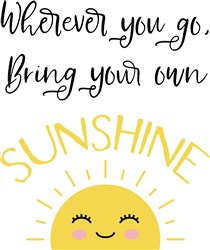 Bring Your Own Sunshine print art print art at EmbroideryDesigns.com ...