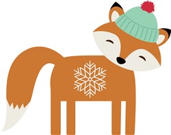 Cute Winter Fox print art print art at EmbroideryDesigns.com ...
