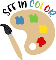 Artist Palette Brush Color print art print art at EmbroideryDesigns.com ...