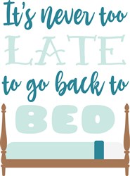 Go Back To Bed print art print art at EmbroideryDesigns.com ...