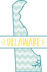 Delaware State print art print art at EmbroideryDesigns.com ...