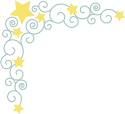 Swirl Star Corner print art print art at EmbroideryDesigns.com ...