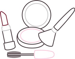 Makeup Outline print art print art at EmbroideryDesigns.com ...