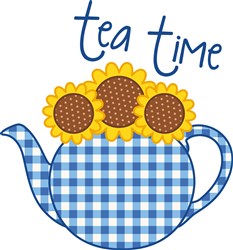 Tea Time Tea Pot print art print art at EmbroideryDesigns.com ...