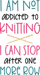 Knitting Addict Funny Quote Saying Phrase print art print art at ...
