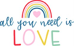 Happy Colorful Rainbow Heart All You Need Is Love print art print art ...