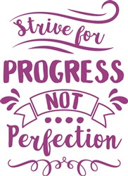 Progress Not Perfection Motivational Quote Saying Phrase print art ...