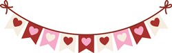 Valentine Heart Banner print art print art at EmbroideryDesigns.com ...
