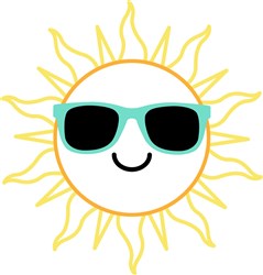 Summer Sun Shades Outline print art print art at EmbroideryDesigns.com ...