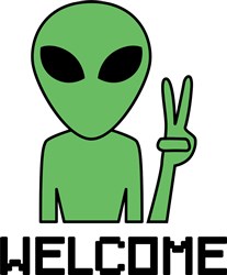 Alien Welcome print art print art at EmbroideryDesigns.com ...