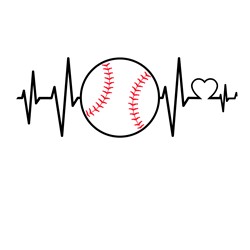 Baseball Heartbeat SVG cut file at EmbroideryDesigns.com ...