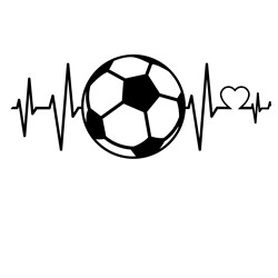 Soccer Heartbeat SVG cut file at EmbroideryDesigns.com ...