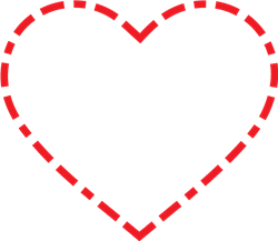 Dashes Heart SVG cut file at EmbroideryDesigns.com | EmbroideryDesigns.com