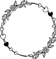 Floral Circle SVG cut file at EmbroideryDesigns.com | EmbroideryDesigns.com