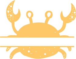 Distressed Crab Name Split SVG cut file at EmbroideryDesigns.com ...