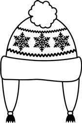 Snowflake Decorated Stocking Cap SVG cut file at EmbroideryDesigns.com ...