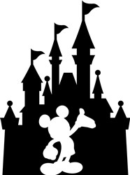 Mickey Mouse Castle Silhouette SVG cut file at EmbroideryDesigns.com ...