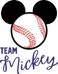 Team Mickey Baseball SVG cut file at EmbroideryDesigns.com ...