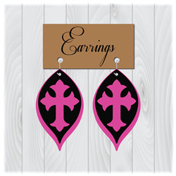 Cross Earrings SVG cut file at EmbroideryDesigns.com ...