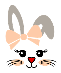 Bunny Face SVG cut file at EmbroideryDesigns.com | EmbroideryDesigns.com