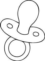 Pacifier Outline SVG cut file at EmbroideryDesigns.com ...