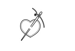 Sewing Heart SVG cut file at EmbroideryDesigns.com | EmbroideryDesigns.com