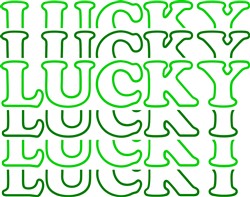 Stacked Lucky Outline SVG cut file at EmbroideryDesigns.com ...