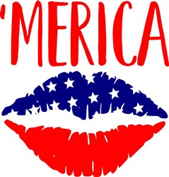 Merica Lips SVG cut file at EmbroideryDesigns.com | EmbroideryDesigns.com